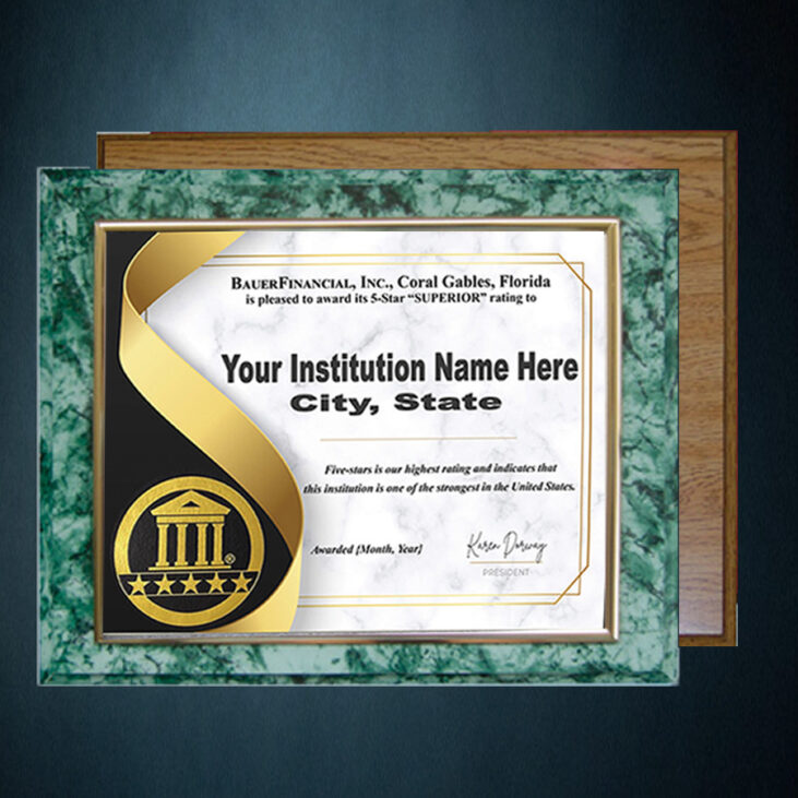 8 x 10″ Plaques | BauerFinancial